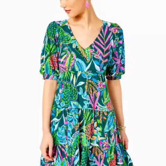 Lilly Pulitzer | Dresses | Lilly Pulitzer Chiara Tiered Dress Size Medium | Poshmark